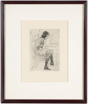CARL LARSSON, etching, not signed, 1916. - Bukowskis