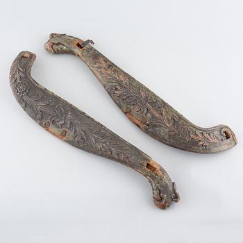 LOKOR, ett par, allmoge, 1800-tal. - Bukowskis