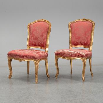 A pair of Rococo chairs, 18th Century. - Bukowskis
