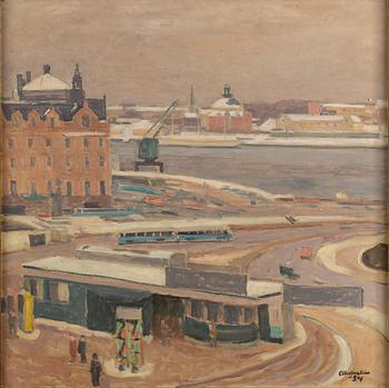 ELLIS WALLIN, oil on canvas, signed and dated 1954. - Bukowskis