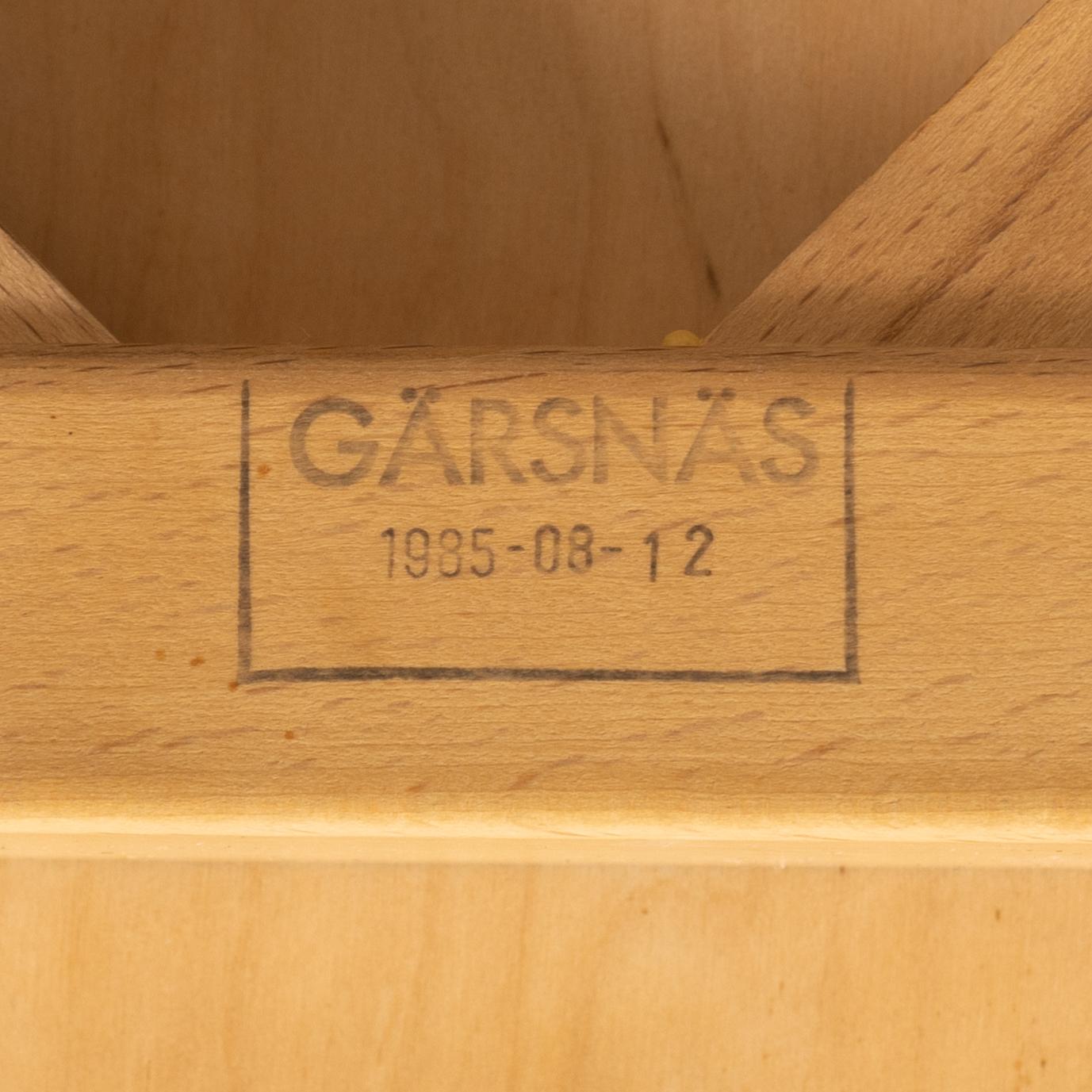 Åke Axelsson, karmstolar, 6 st, modell "S234", Gärnsäs, 1980-tal samt ...