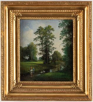 EDVARD BERGH, attributed to, oil on paper-panel. - Bukowskis