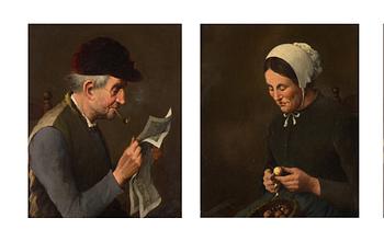 JOZEF GINDRA, a pair, oil on panel, signed. - Bukowskis