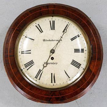 A wall clock by Blakeborough, Burnley, first half of the 19th century ...