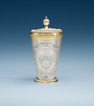 A Baltic parcel-gilt beaker and cover, makers mark of Christopher Dey ...