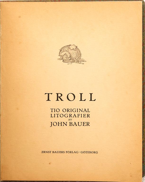 John Bauer, "Troll" 10 litografier i bok. - Bukowskis