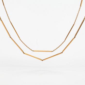 Halsband, 2 st, 14K guld. Westerback, Helsingfors 1967-68. - Bukowskis