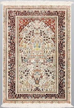 Matta, orientalisk, silke, silkesvarp, ca 1,000,000 knutar /kvm, ca 165 ...