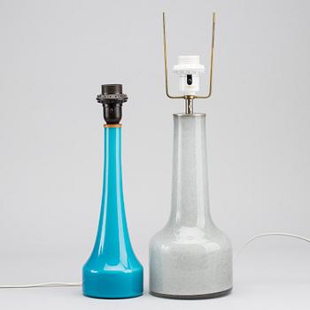 TWO GLASS LAMPS. - Bukowskis