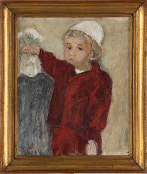 Louis Bastin, olja på duk/papp-pannå, signerad och daterad 1945 ...