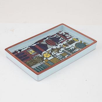 Stig Lindberg, an earthenware "Karneval" tray, Gustavsberg Studio ...