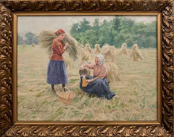 Emil Lindgren, Break in the Harvesting Work. - Bukowskis