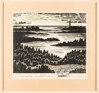 Ilmar Torn, träsnitt, signerad och numrerad 21/75. - Bukowskis