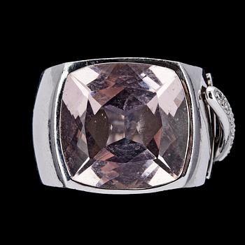 RING, Chaumet, morganite and brilliant cut diamonds. - Bukowskis
