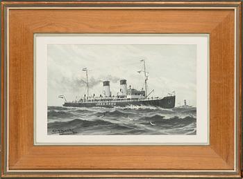 Adolf Bock, gouache, signed and dated 1926. - Bukowskis