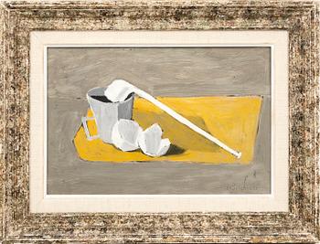 Gunnar Hållander, "Still Life with Yellow Bag". - Bukowskis