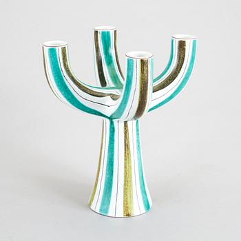 STIG LINDBERG, kandelaber, Gustavsberg studio, 1950-tal. Fajans ...