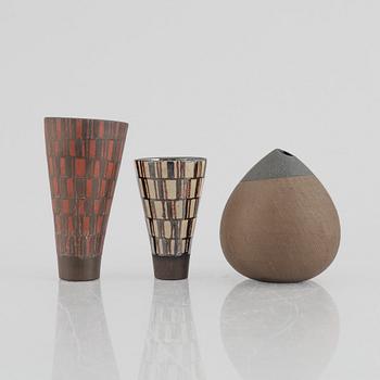 Tom Möller, a set of three stoneware vases, own workshop, Stockholm ...