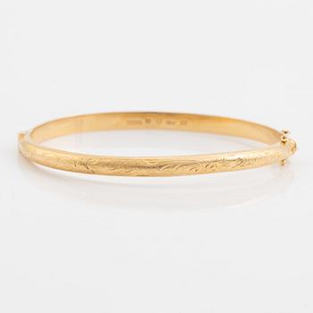 Bangle, 18K gold, Gustaf Dahlgren & Co, Malmö 1951. - Bukowskis