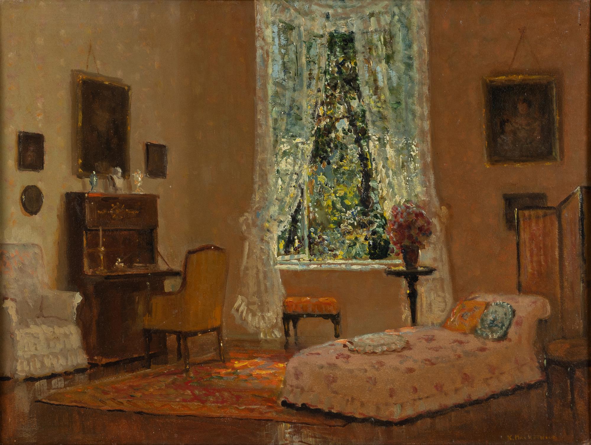 Konstanty Mackiewicz, Sunlit Interior. - Bukowskis