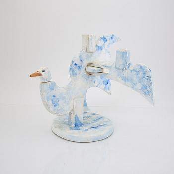 John Kandell, a painted wooden candelabra signed. - Bukowskis