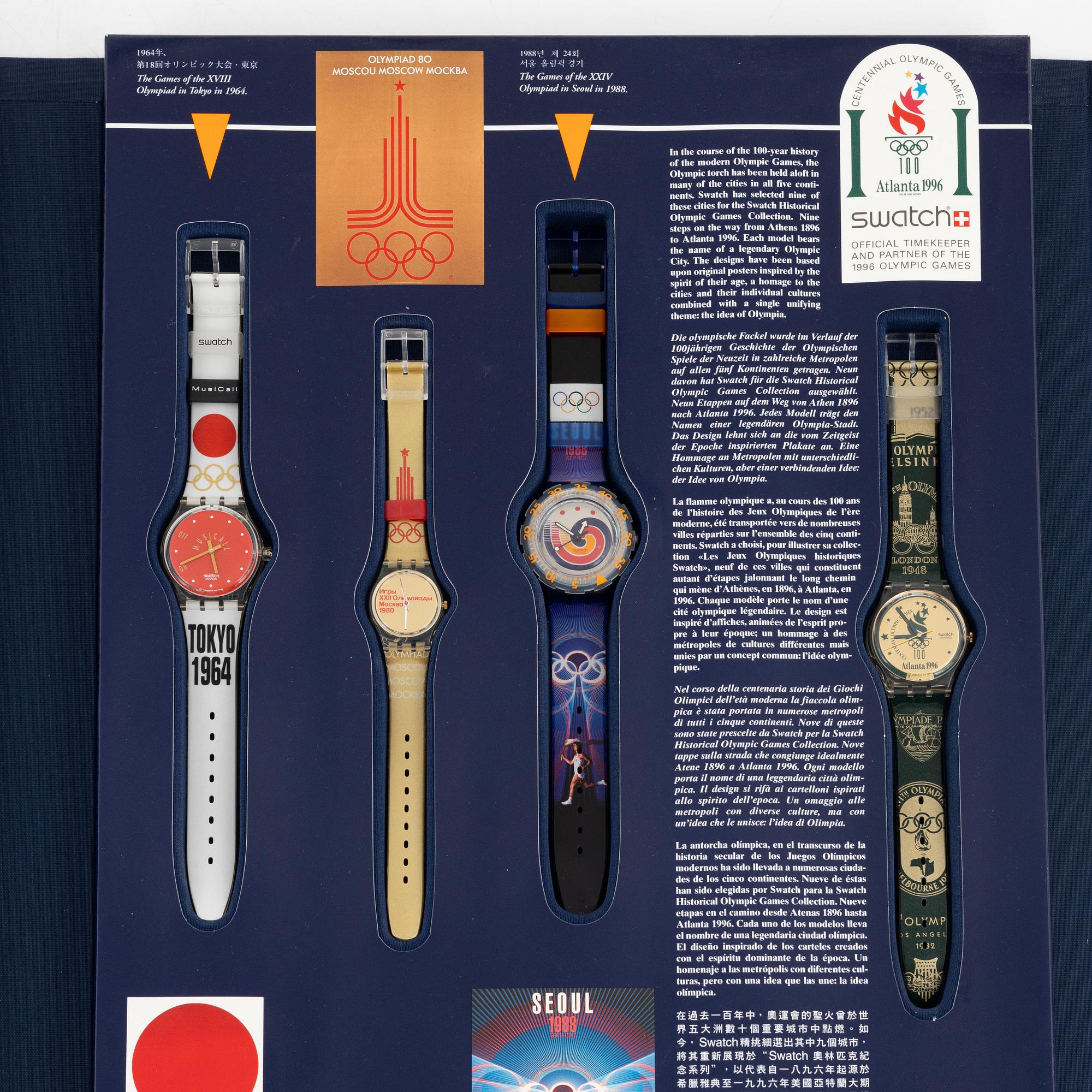 Swatch historical Olympic games collection. - Bukowskis