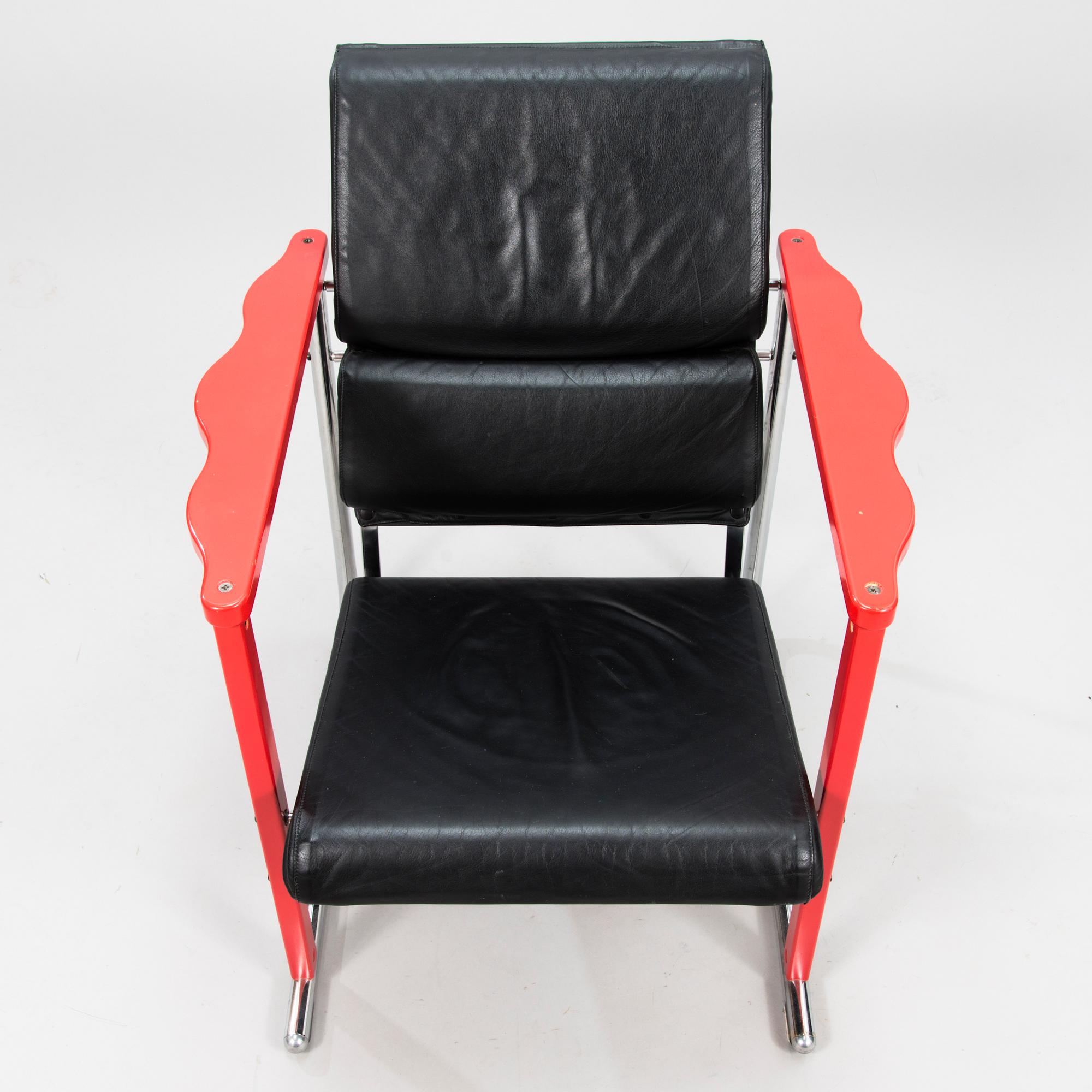 YRJÖ KUKKAPURO, A 1980s 'Experiment' lounge chair for Avarte, Finland ...