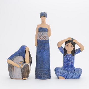 Lisa Larson, a set of three stoneware sculptures, Gustavsberg. - Bukowskis