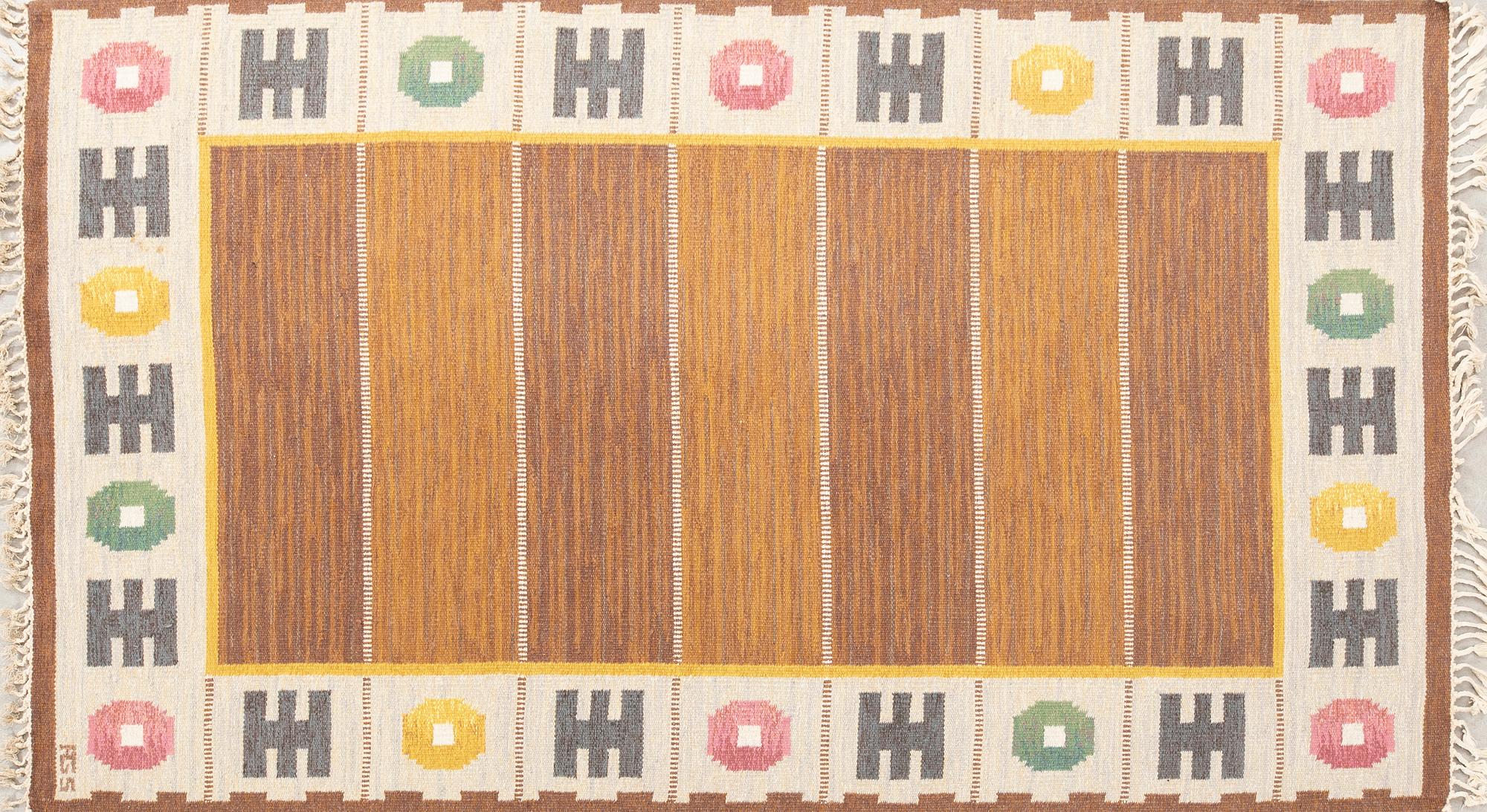 Anna-Greta Sjöqvist, matta rölakan signerad 247x176 cm. - Bukowskis