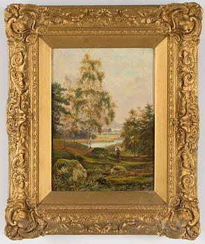 THEODORE HINES, oil on canvas, signed. - Bukowskis
