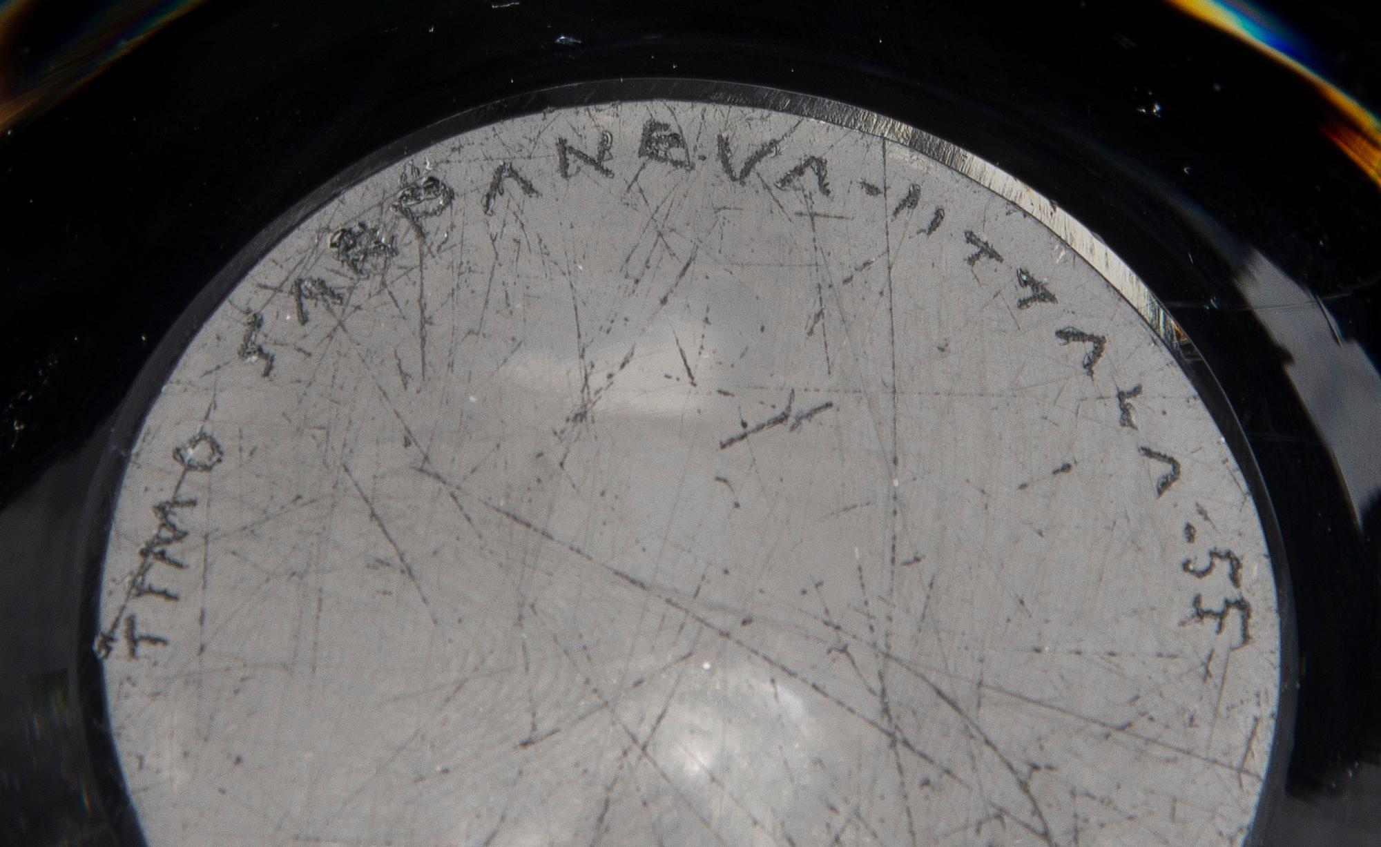 A GLASS SCULPTURE model 3557, signed Timo Sarpaneva - Iittala -55 ...