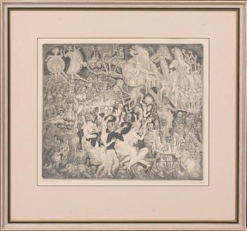 EDUARD WIIRALT, etsning, signerad och daterad 1931. - Bukowskis