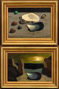 ERIC CEDERBERG, tempera, 2 st, signerade och daterad 1967 resp 68 ...