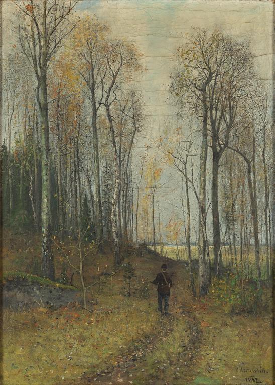 Olof Hermelin, Hunter in Birch Forest. - Bukowskis