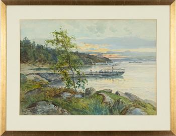 Anna Gardell-Ericson, Figures at the Steamboat Pier. - Bukowskis