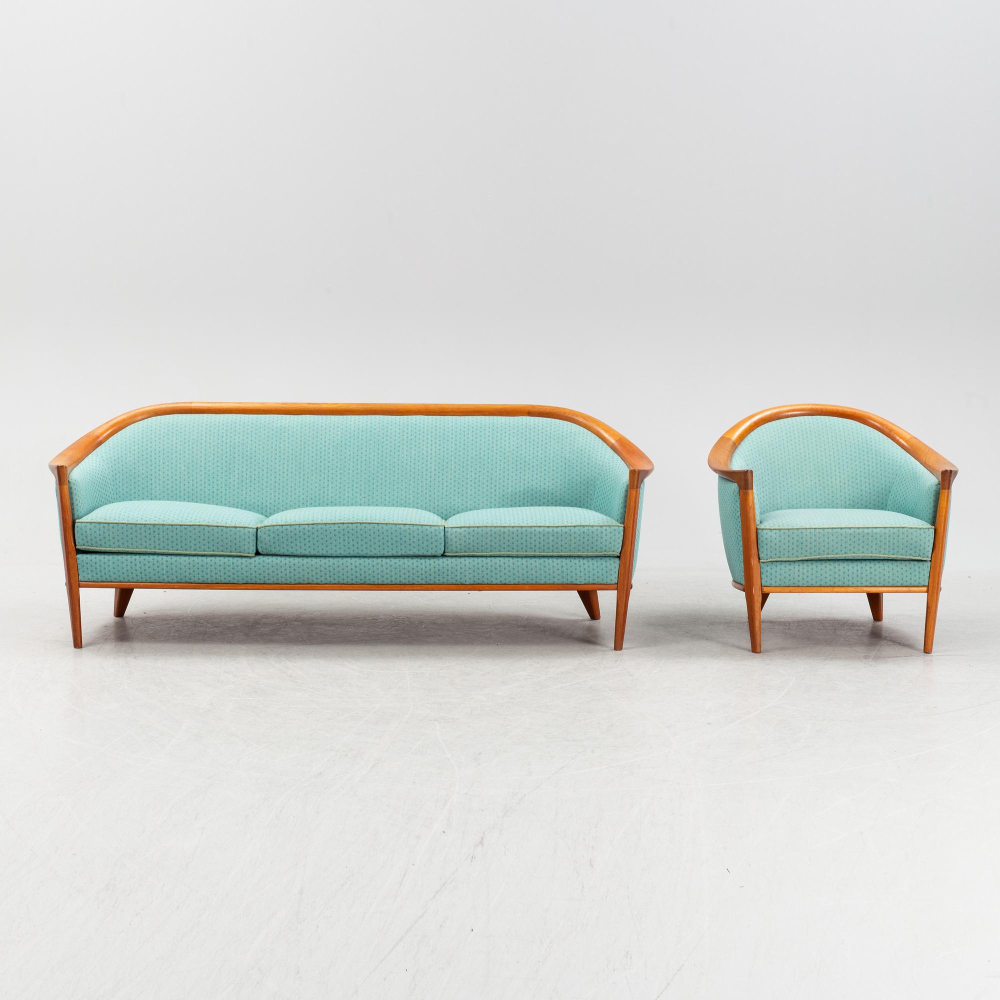 A 'Fabiola' sofa and armchair, Bröderna Anderson, Sweden, second half ...