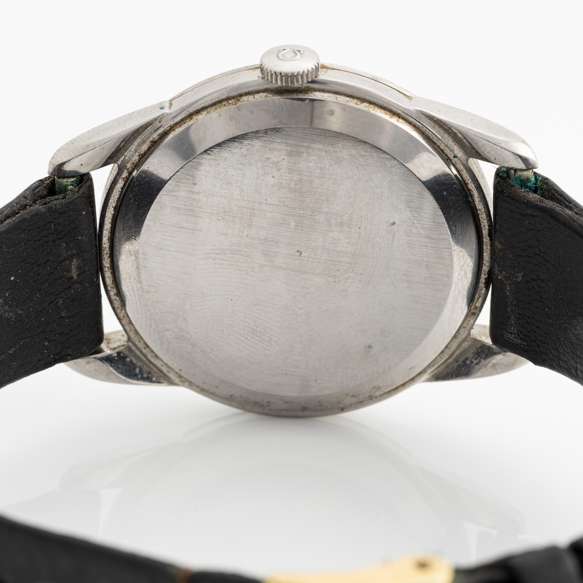 Omega, Genève, "Cursive Genève", wristwatch, 36 mm. - Bukowskis