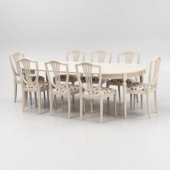 Matgrupp, 9 delar, gustaviansk stil, 1900-talets andra hälft. - Bukowskis