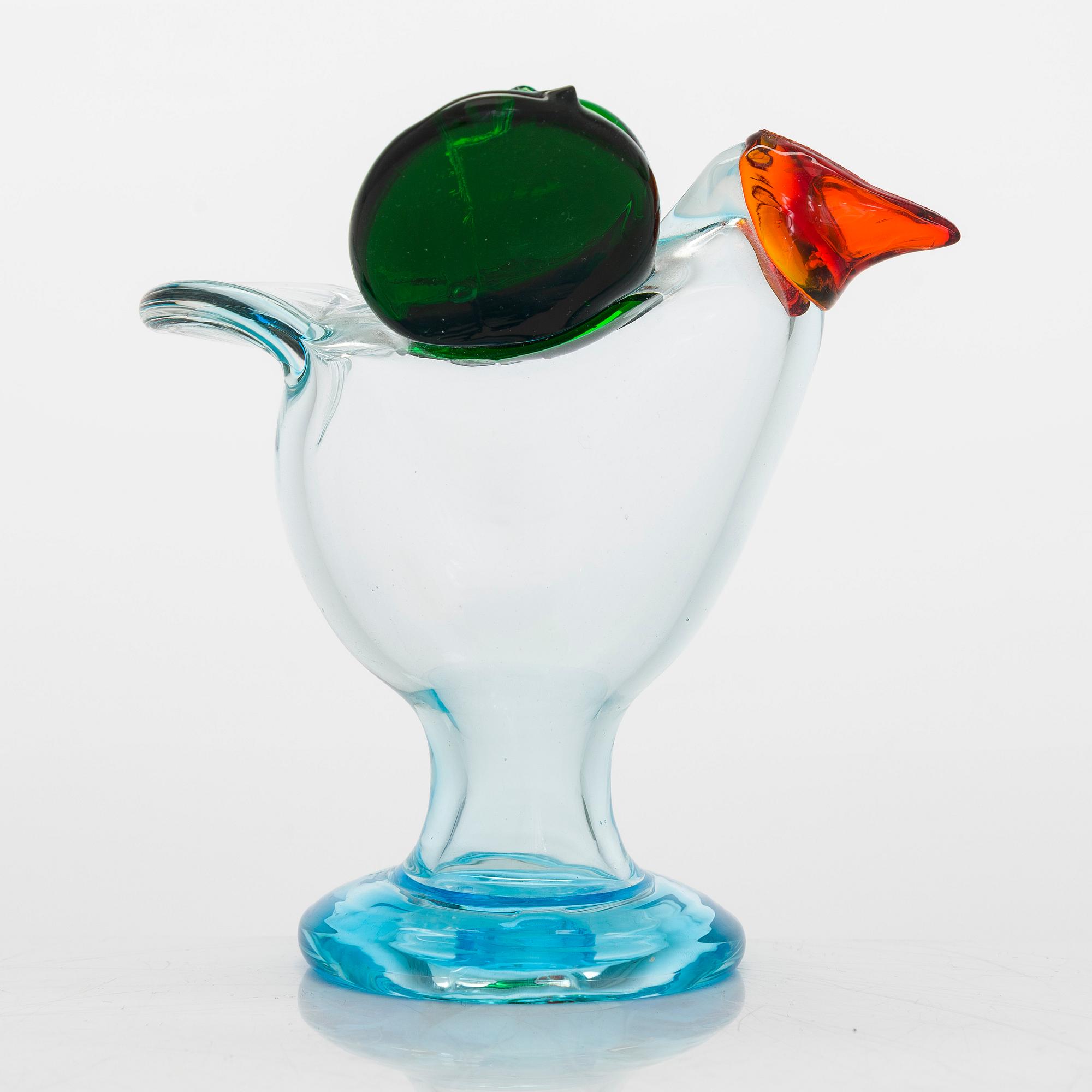 Oiva Toikka, A glass bird, signed Oiva Toikka, Nuutajärvi, Notsjö ...