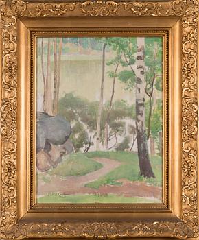 Pekka Halonen, Lake landscape. - Bukowskis