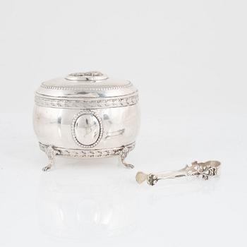 Adolf Mayer, a silver sugar box, Frankfurt, Germany, early 20th Century ...