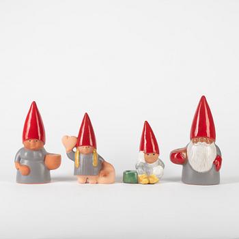 Lisa Larson, a set of four figurines/candlesticks, including K-Studion, Gustavsberg. - Bukowskis
