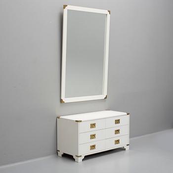 A mirror and chest of drawers from NK Inredning, 1960's/70's. - Bukowskis