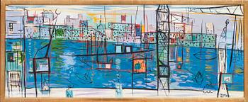 Larry Scully, oil on canvas, signed, dated 1960. - Bukowskis