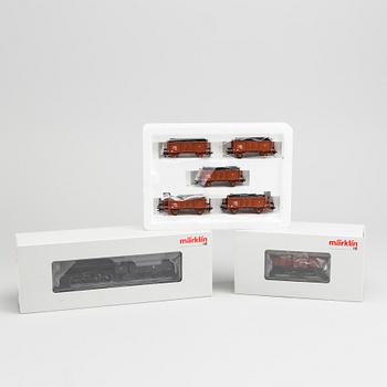 ENGINE 2 pcs, Waggon 5 pcs, Ho Märklin, 36335, 46044, 37555. - Bukowskis