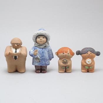 Four stoneware figurines by Lisa Larson for Gustavsberg, second half of the 20th century ...