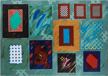 William Tillyer, oil on canvas, signed on canvas, executed 1978 ...