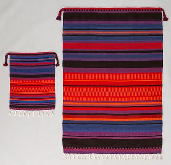 Elsa Montell-Saanio, A pair of Finnish raanu wall textiles, handwoven ...