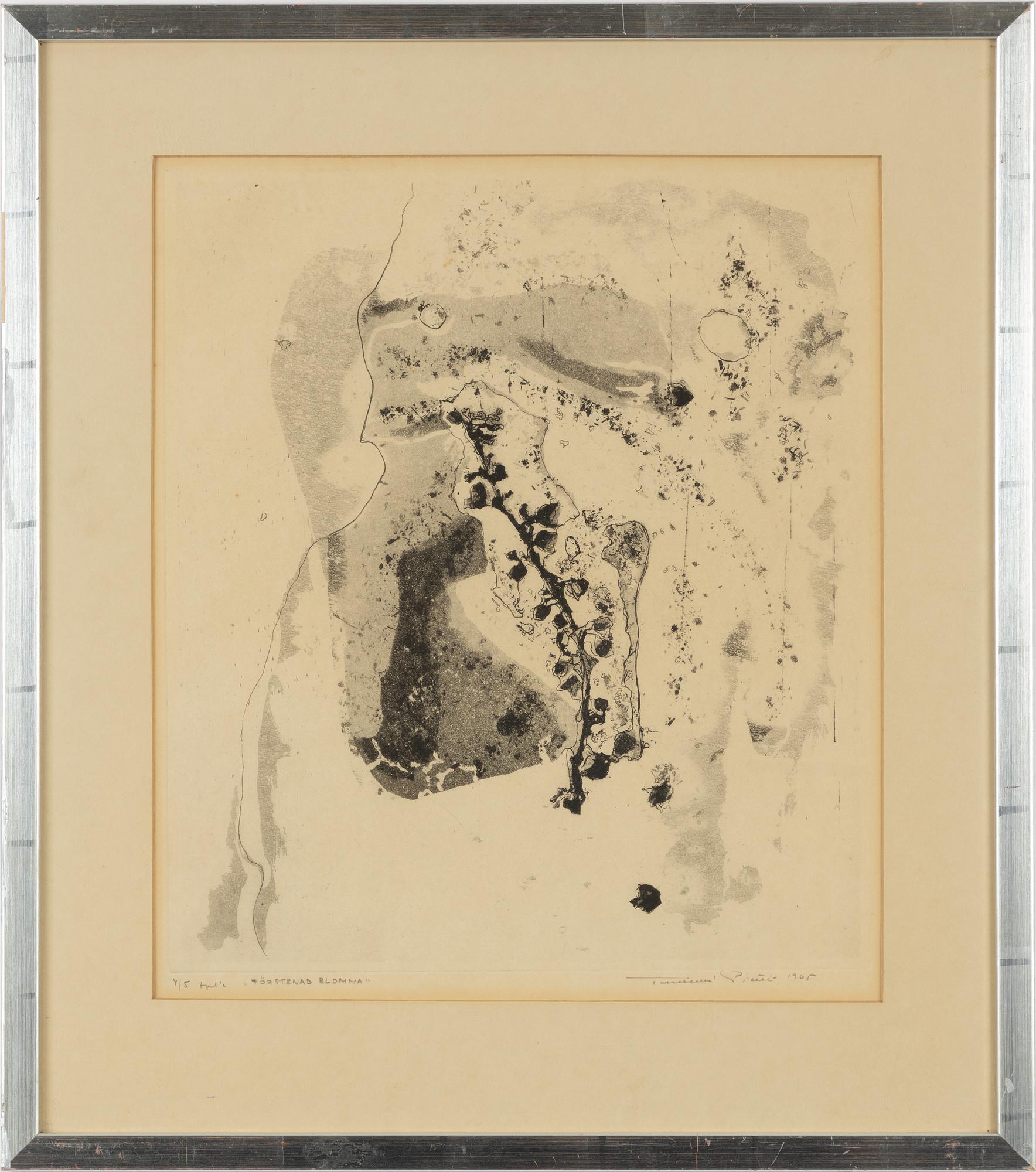 Tuulikki Pietilä, etching and aquatint, signed and dated 1965, numbered ...