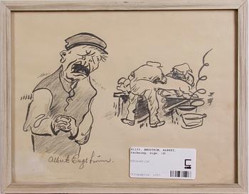 ENGSTRÖM, ALBERT, blyertsteckning, sign. - Bukowskis